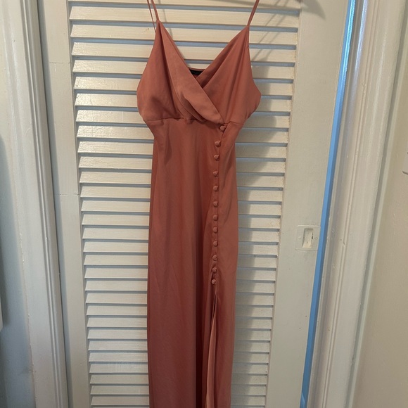 Zara | Dresses | Zara Rust Maxi Dress With Button Detail | Poshmark